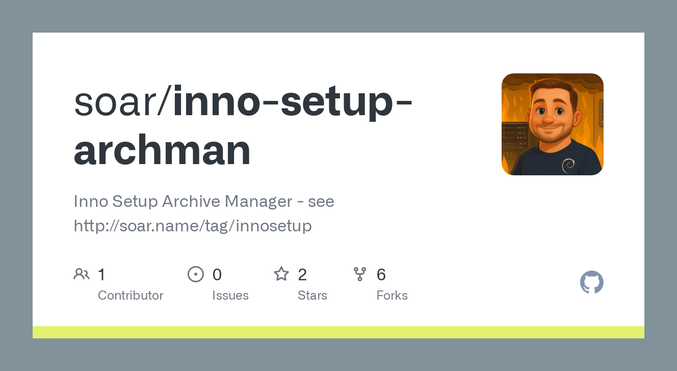 Inno Setup Archive Manager · @soar